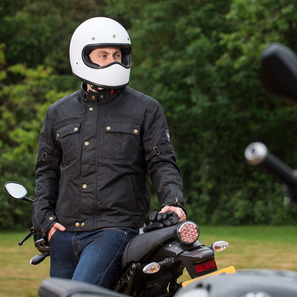 Barton II Waxed Cotton Motorcycle Jacket - Merlin Bike Gear – Merlin ...